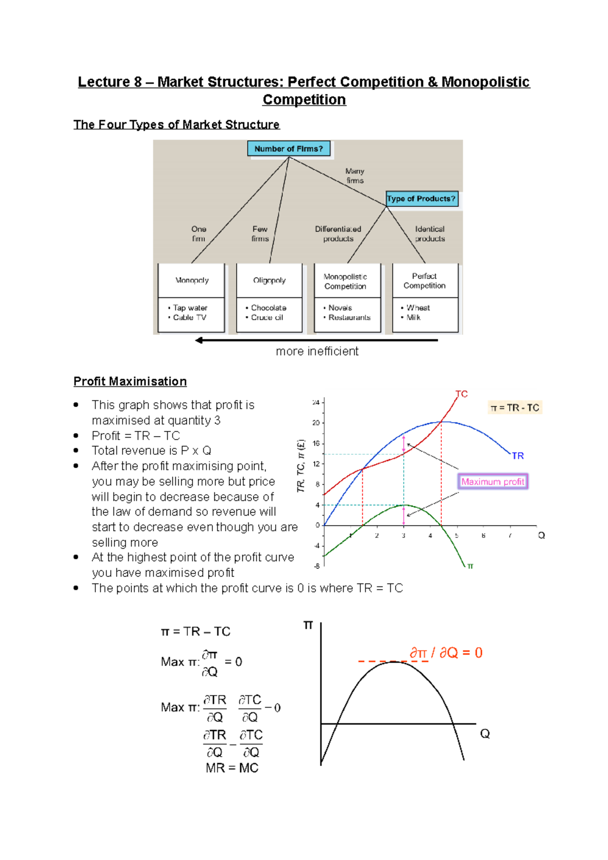 Market Structures: Perfect Competition & Monopolistic Competition ...