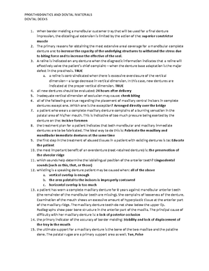 Prostho M3 - RPD - Prosthodontics 2 Laboratory Introduction Several ...