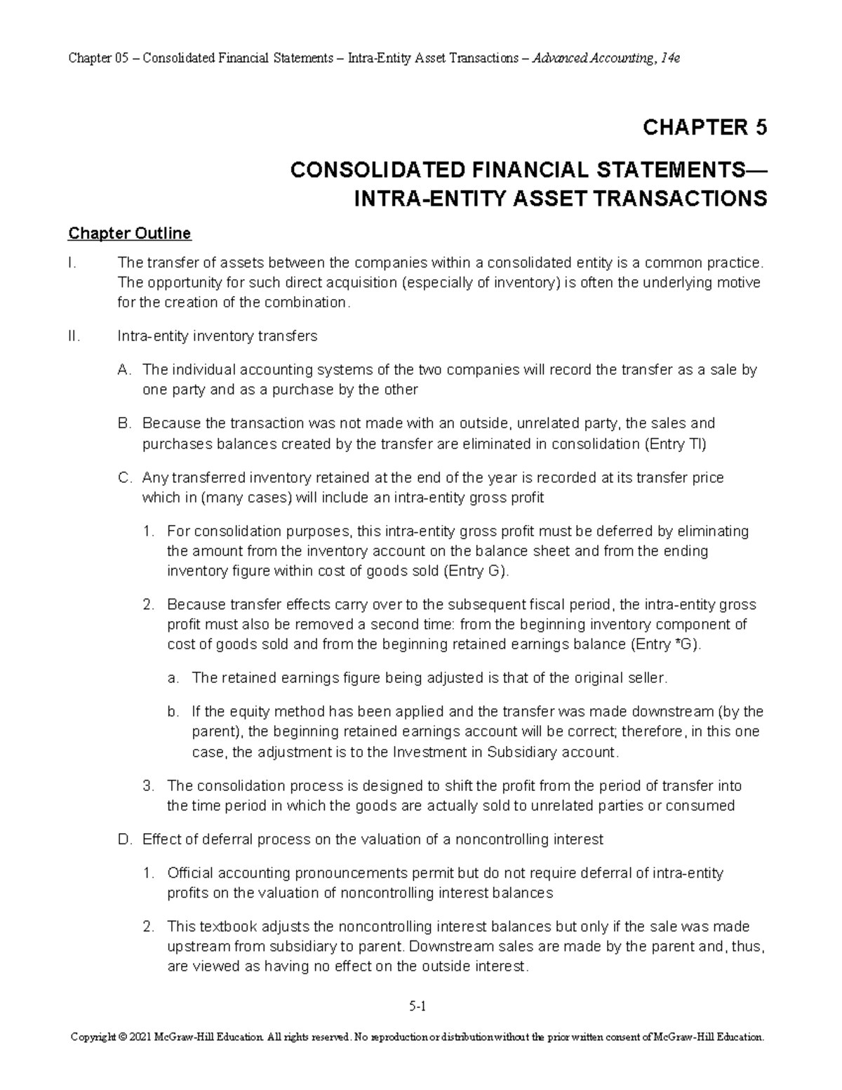 SM\SM\hoyle 14e chapter 05 imsm - CHAPTER 5 CONSOLIDATED FINANCIAL ...