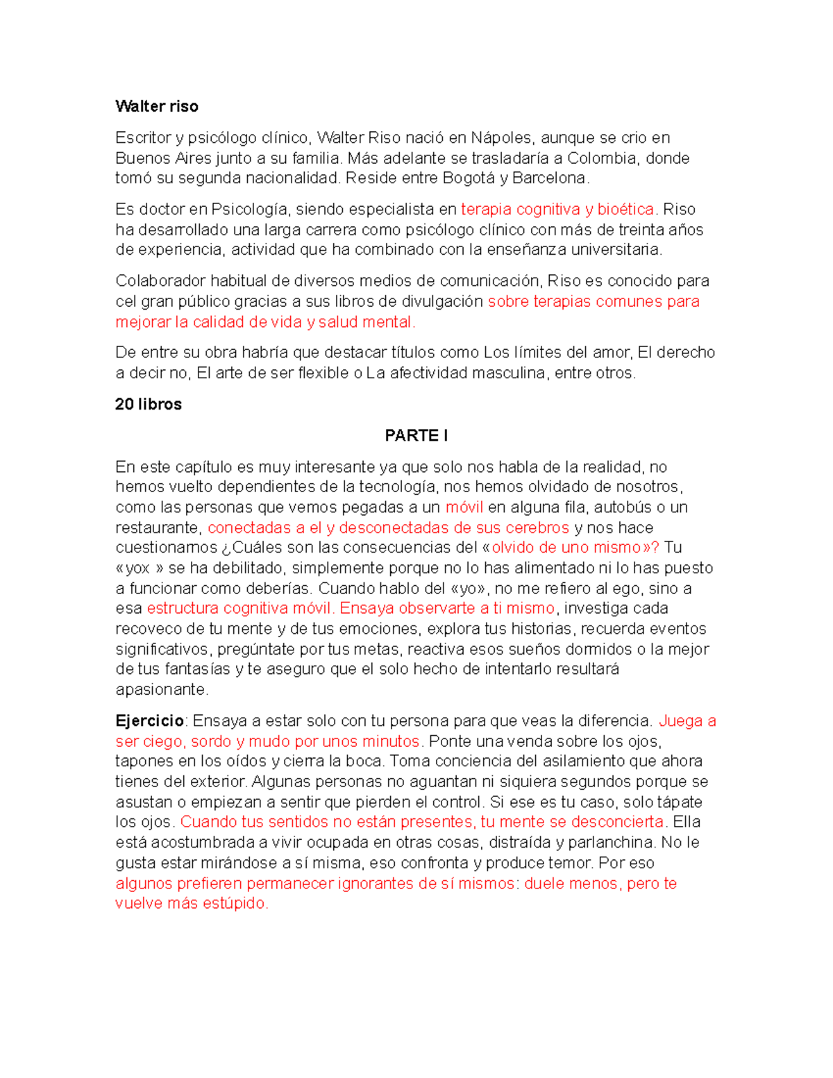 Walter riso - Libro de autoayuda - Walter riso Escritor y psicólogo ...