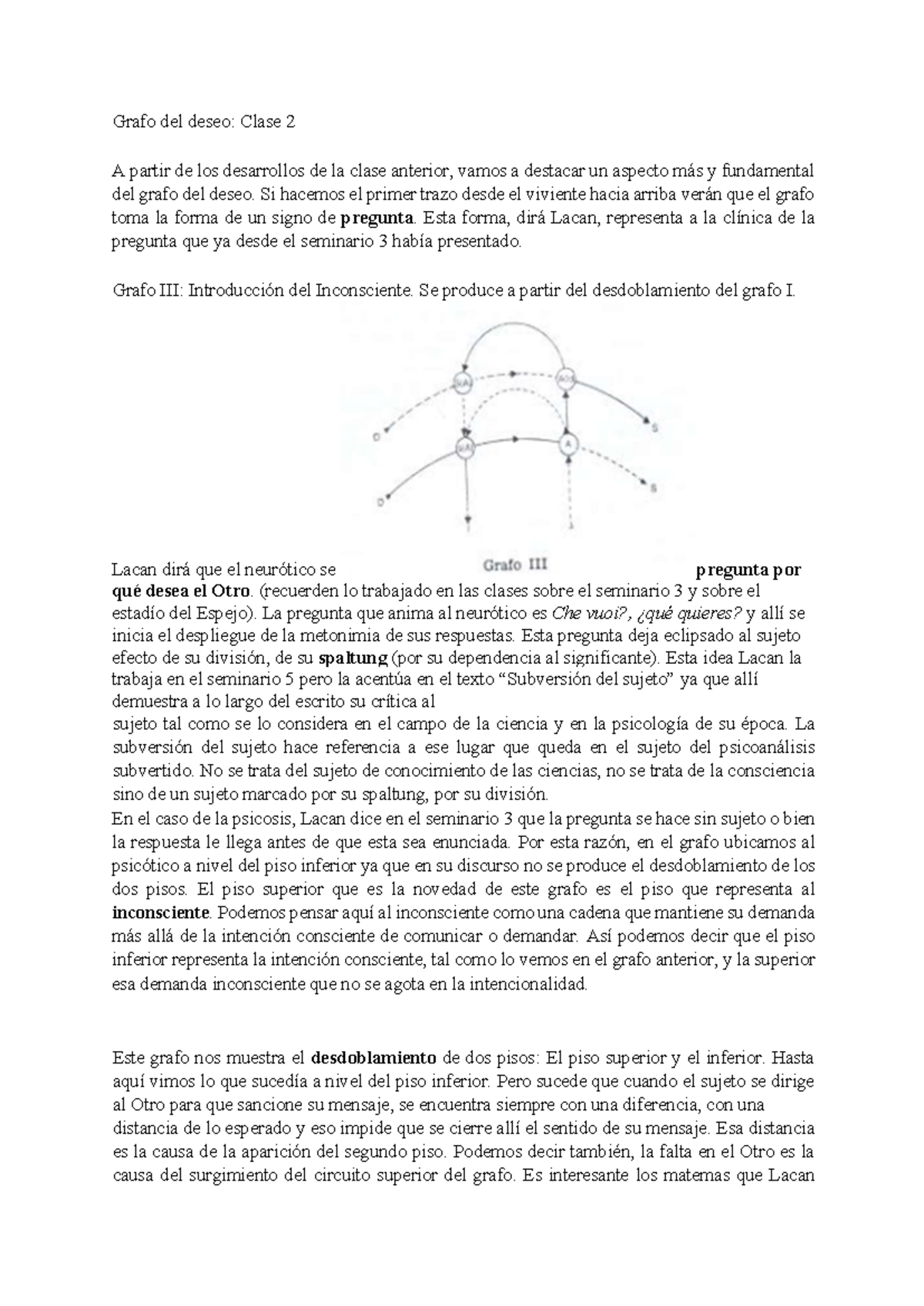 El grafo del deseo.Clase 2 - Grafo del deseo: Clase 2 A partir de los ...
