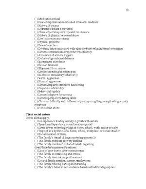 Individual client characteristics-4 - the aforementioned lack of ...