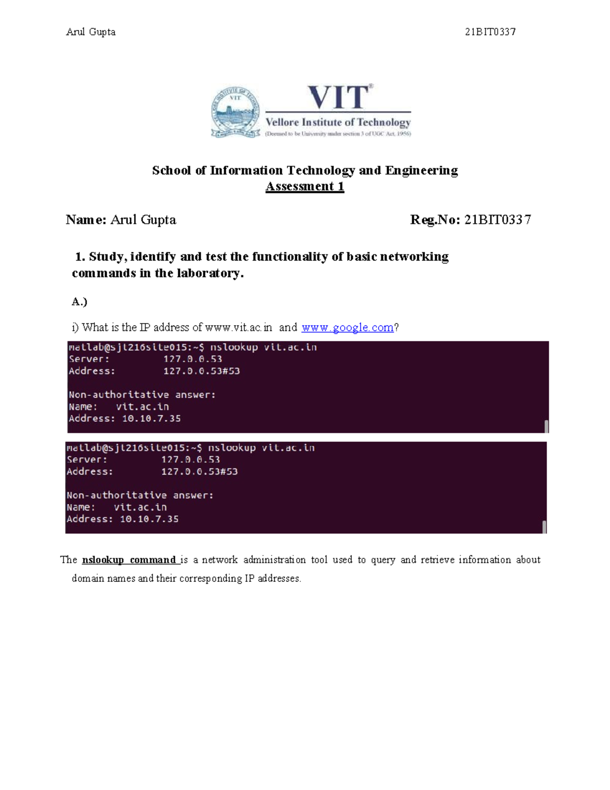 3-Network commands to test the network functionality-02-05-2023 ...