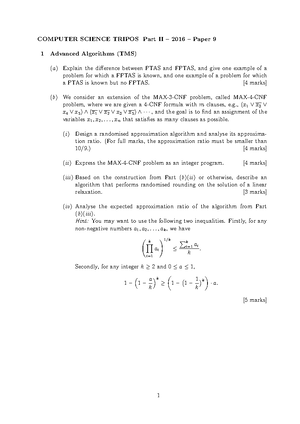 COMPUTER SCIENCE TRIPOS Part II Paper 7 - COMPUTER SCIENCE TRIPOS Part ...