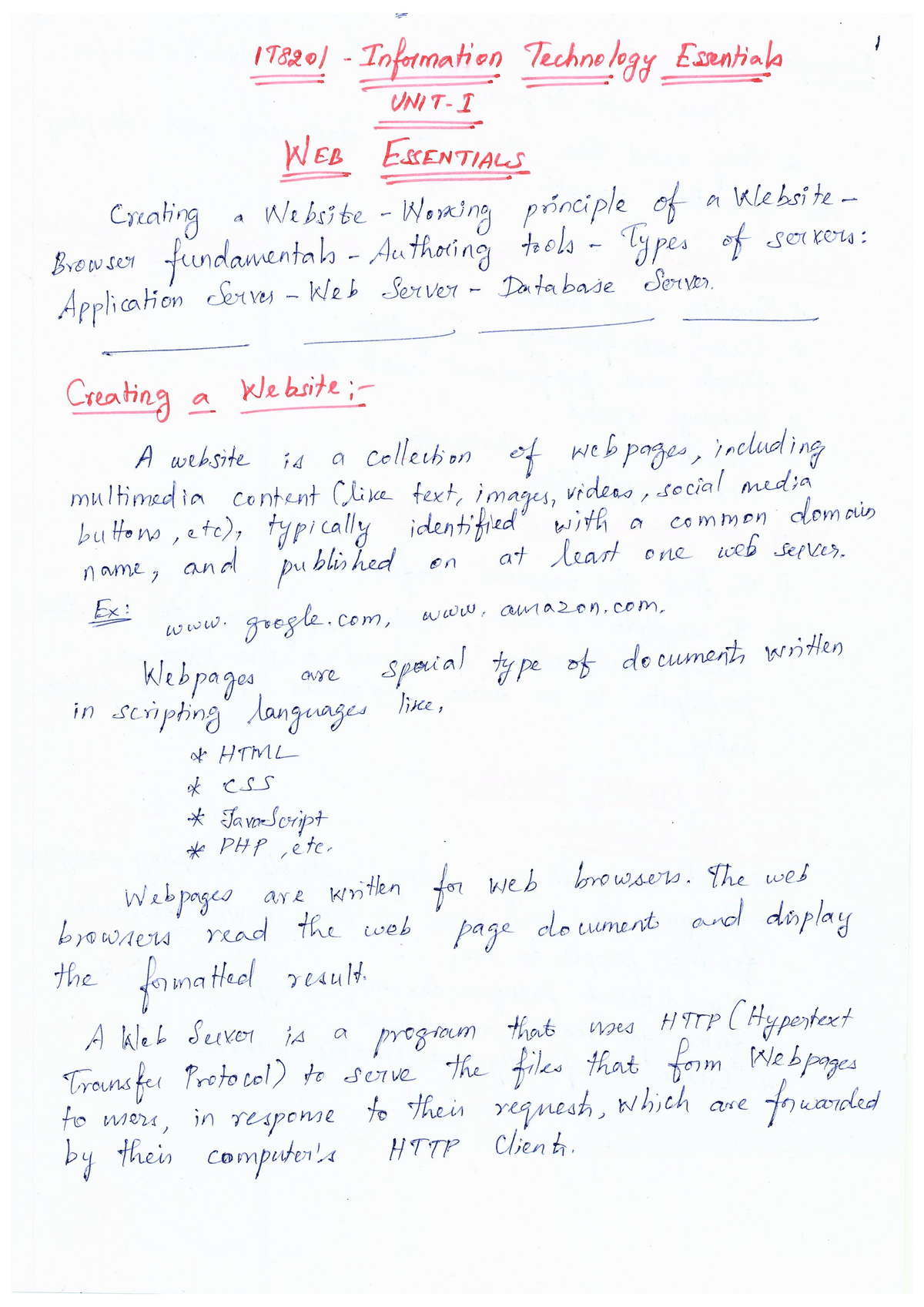 Unit I Computer Technology Studocu