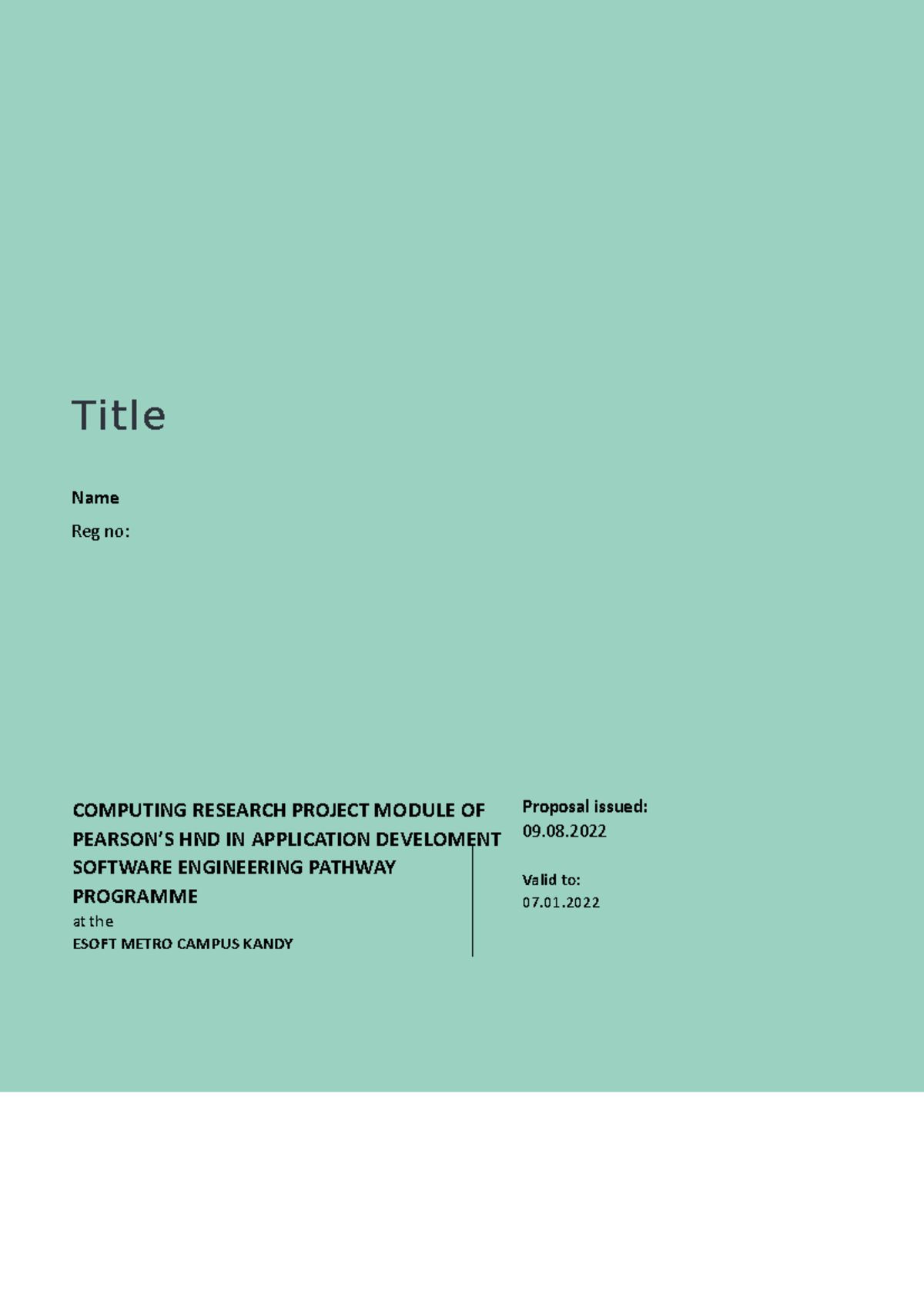 Project proposal - ADEFEF - COMPUTING RESEARCH PROJECT MODULE OF ...