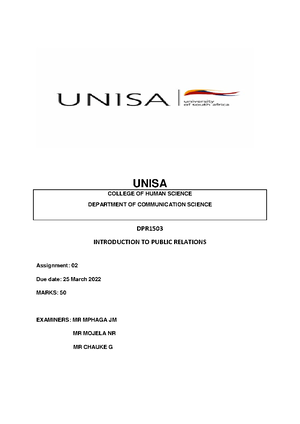 DPR1503 Portfolio exam guidelines - DPR1503 - Unisa - Studocu