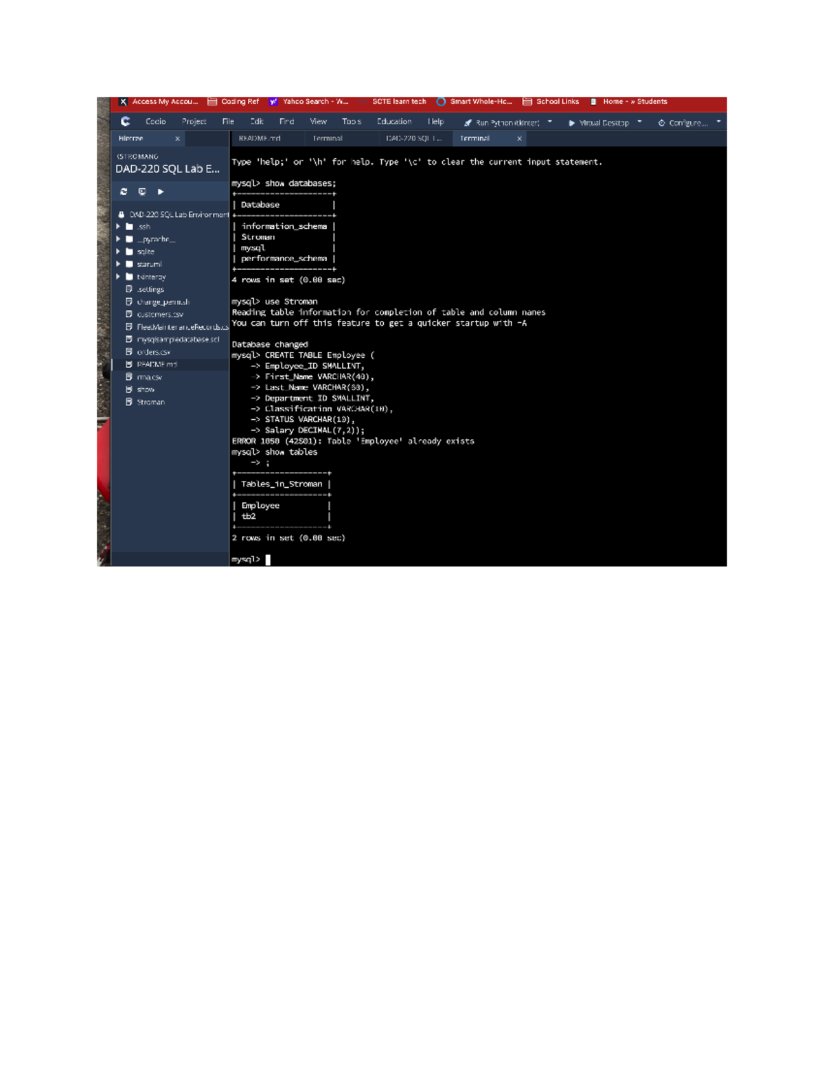 2-4 LAB updating tables - DAD-220 - Studocu