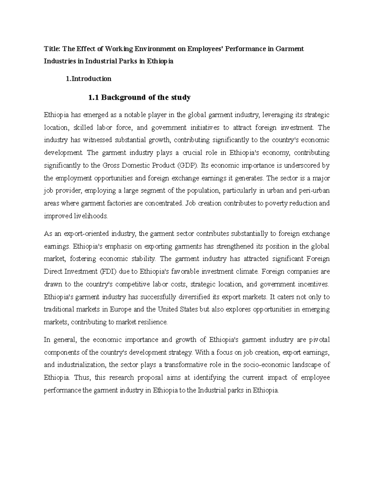 Draft Proposal from Zinaye Introduction Background and statment - Title ...