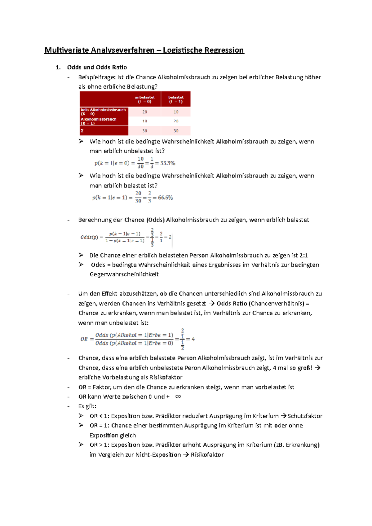 Multivariate Analyseverfahren 3 logistische Regression - Multivariate Analyseverfahren ...