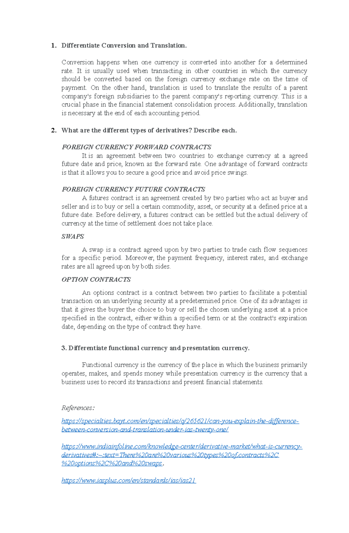 Differentiate Conversion and Translation - 1. Differentiate Conversion ...