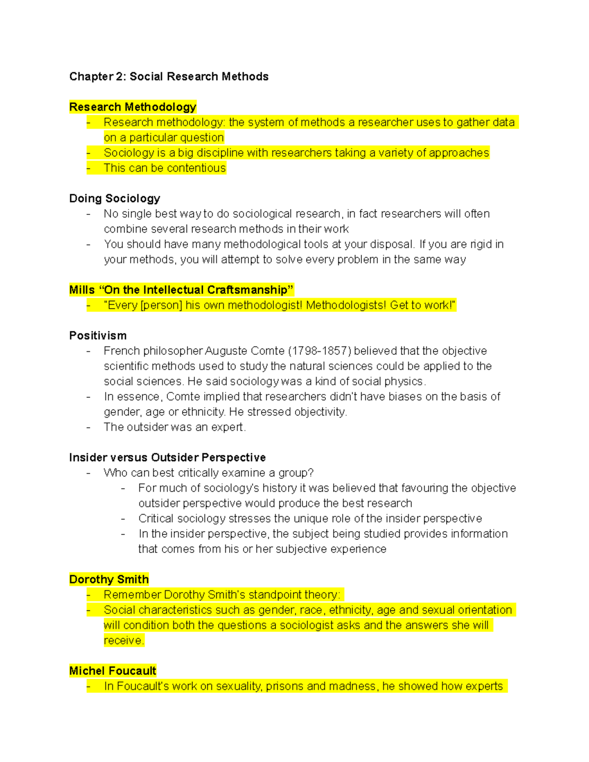 SA150 Chapter 2 - Lecture notes 2 - Chapter 2: Social Research Methods ...