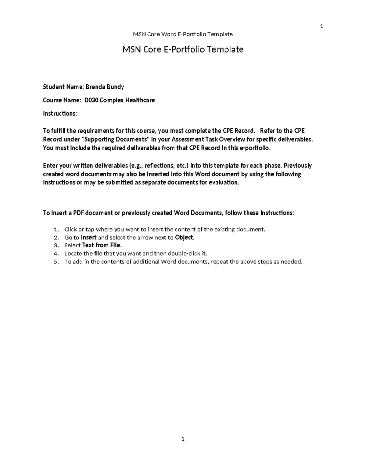 Msn core word e-portfolio Brenda B D030 CFM1 - Copy - Copy - MSN Core ...