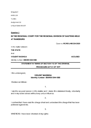 TLI4801 Portfolio - Assignments - Tli4801 - Unisa - Studocu