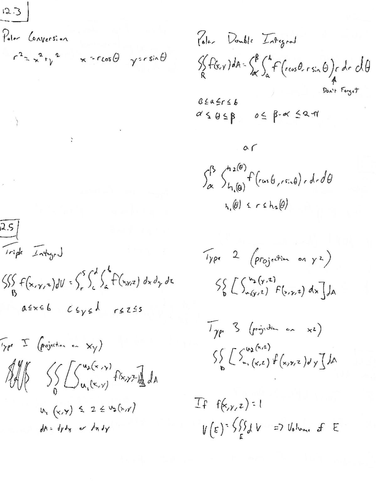 Calc 3 final equations - MAT 267 - Studocu