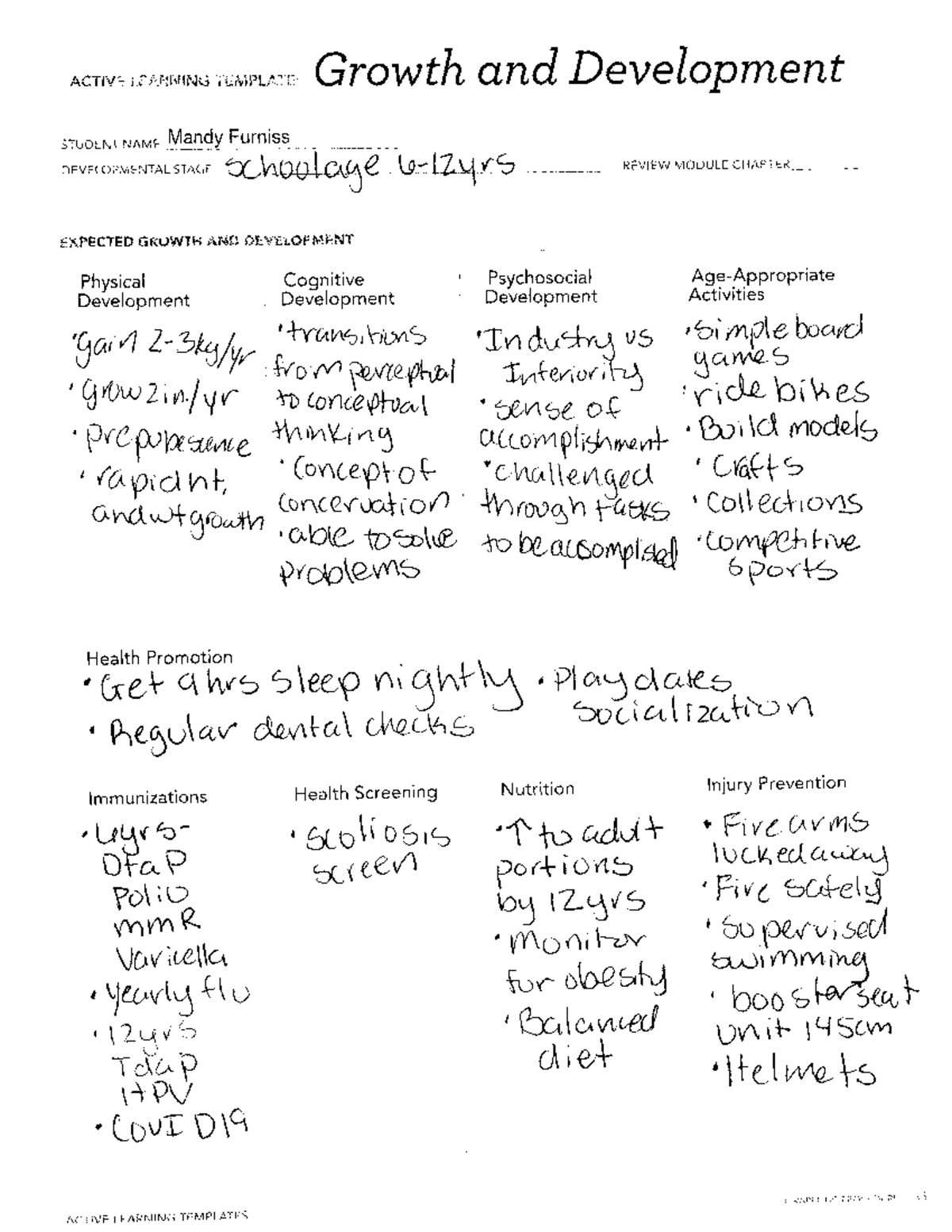 ALTWk 12 - ALT Growth and Development School Aged Children - ACTIVE ...