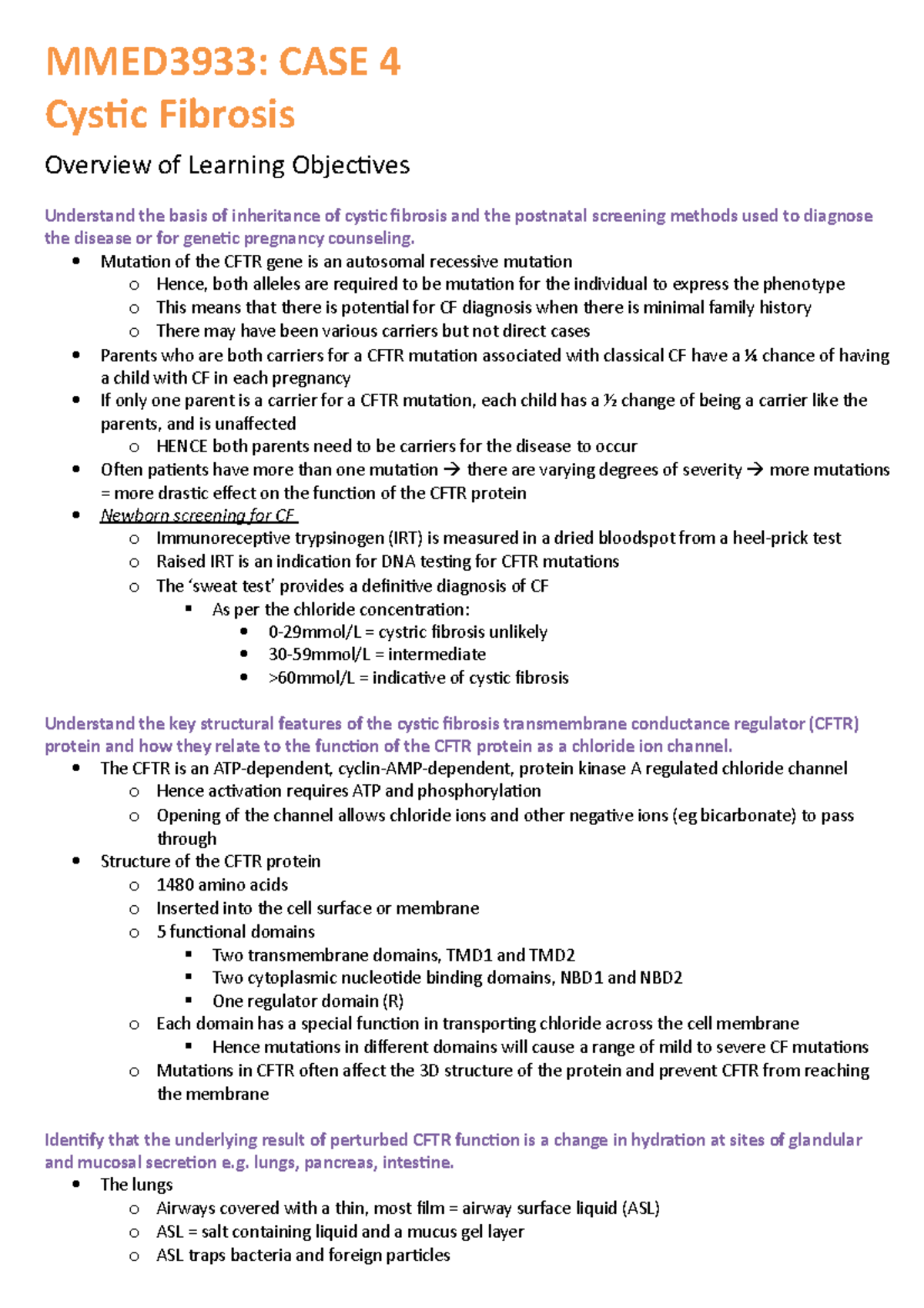 CF-exam-notes - Summary Marks' Essential Medical Biochemistry ...