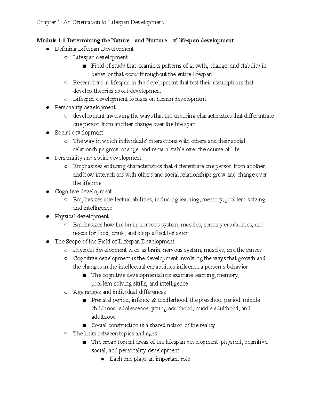 PSYC 208 Ch. 1 - Module 1 Determining the Nature - and Nurture - of ...
