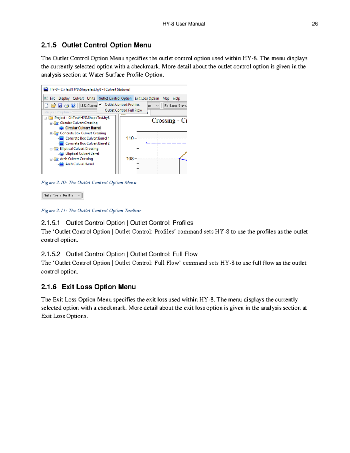 HY-8 User's Manual-BUREAO OF RECLAMATION 26-50 - 2.1 Outlet Control ...