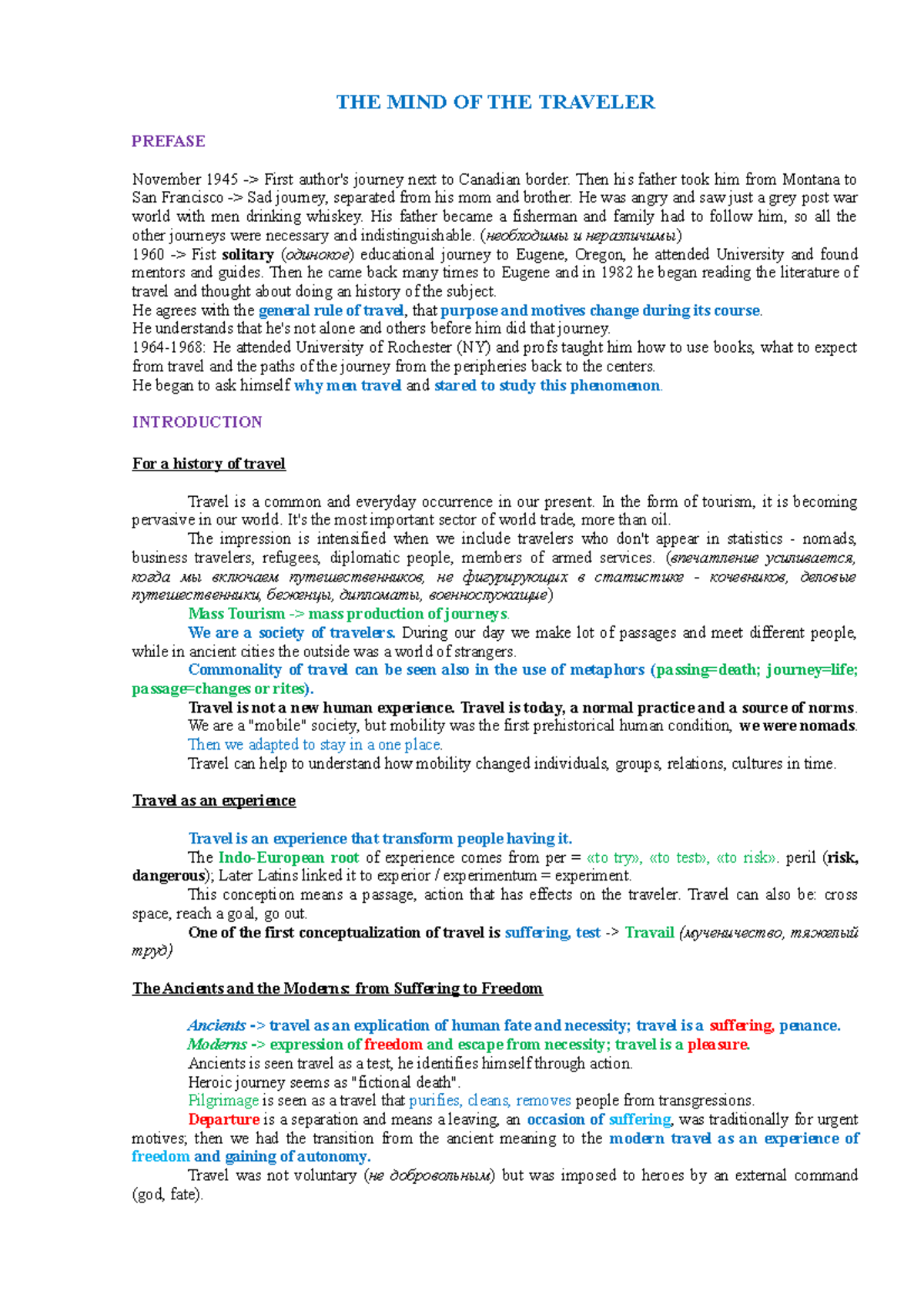 MIND OF THE Traveler - THE MIND OF THE TRAVELER PREFASE November 1945 ...