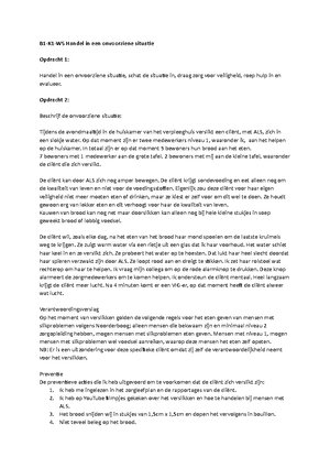 B1-K1-W3 Studeersnel - oefenexamen zorgplan opstellen - Examenopdracht B1-K1-W Draagt mede zorg ...