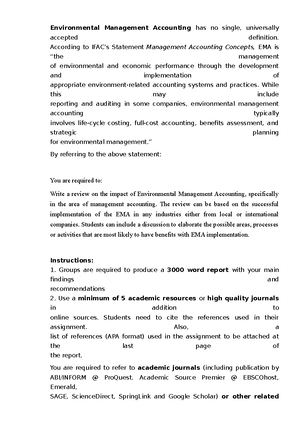 ACC302 Group Assignment (Case Study 1) - Bachelor of Business (Hons) CORPORATE ACCOUNTING ...