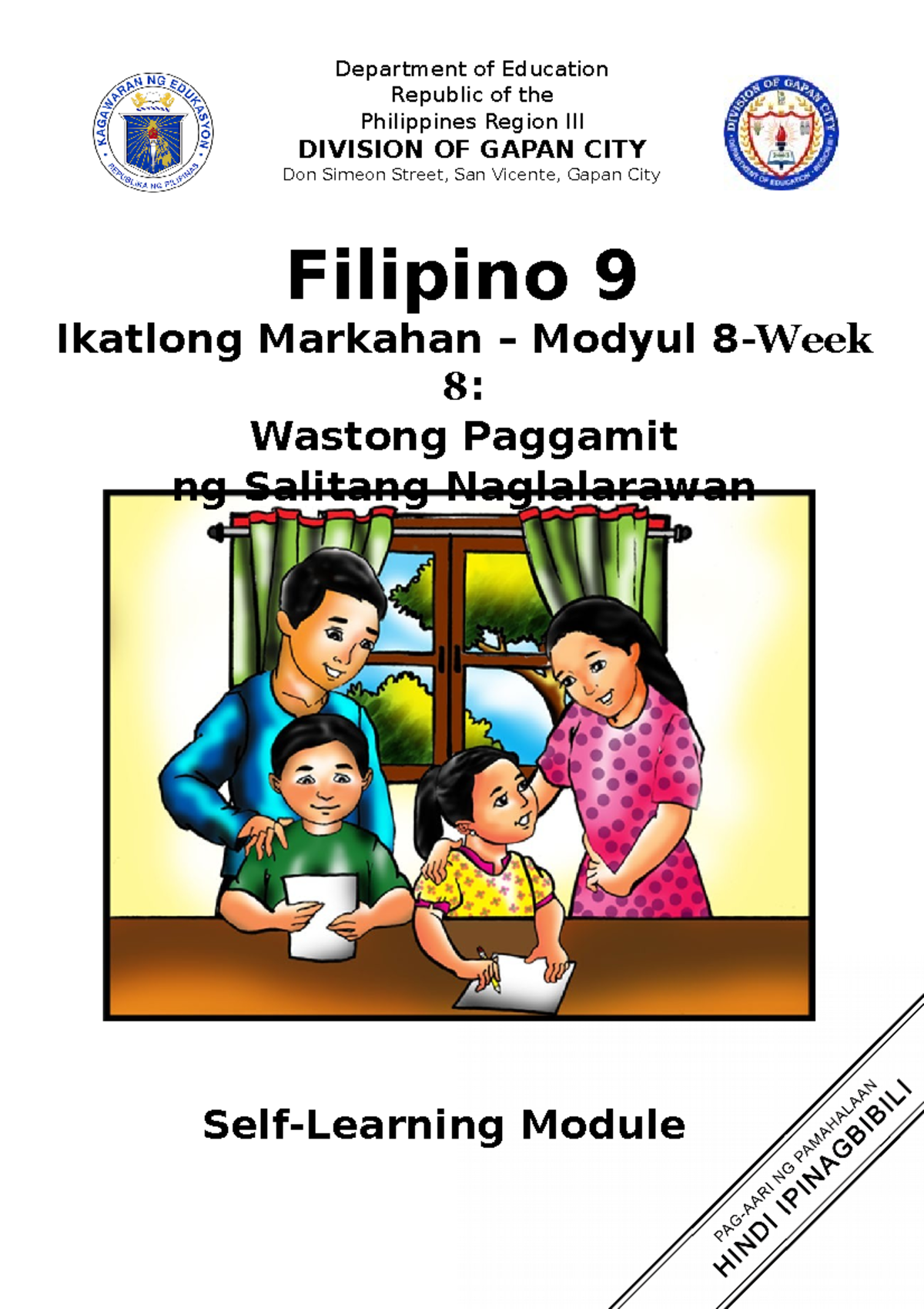 Filipino 9 Quarter 3 Week8 - Answer Key - Department of Education ...