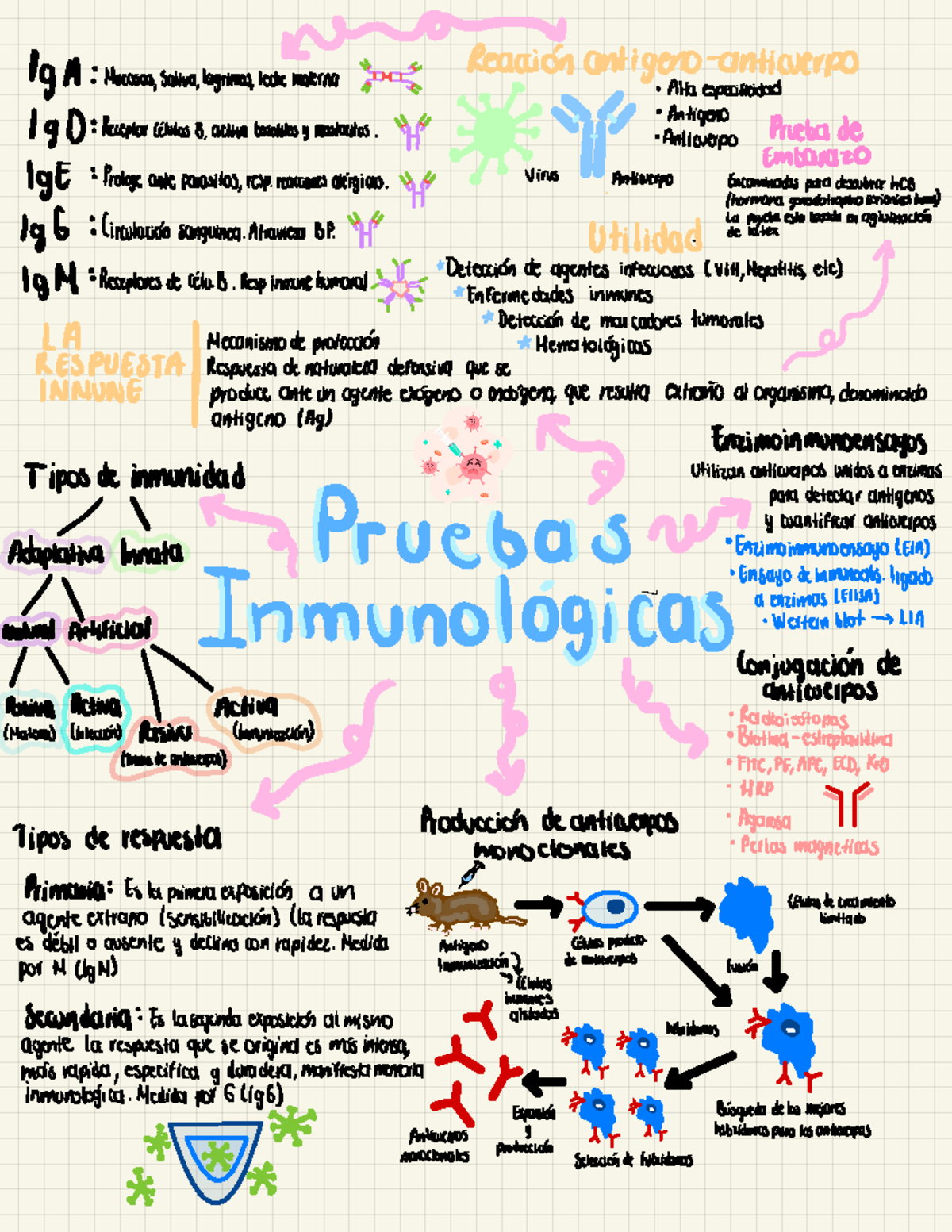 Laboratorio T P - Pruebas inmunológicas un documento con el resumen mas ...