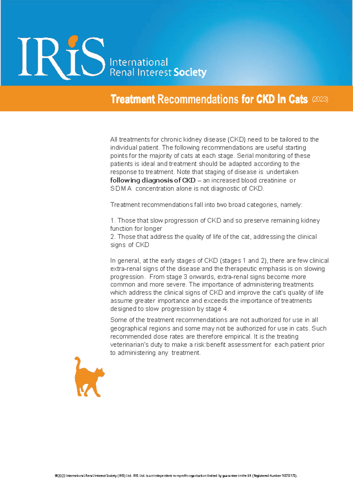 IRIS CAT Treatment Recommendations 2023 - All treatments for chronic ...