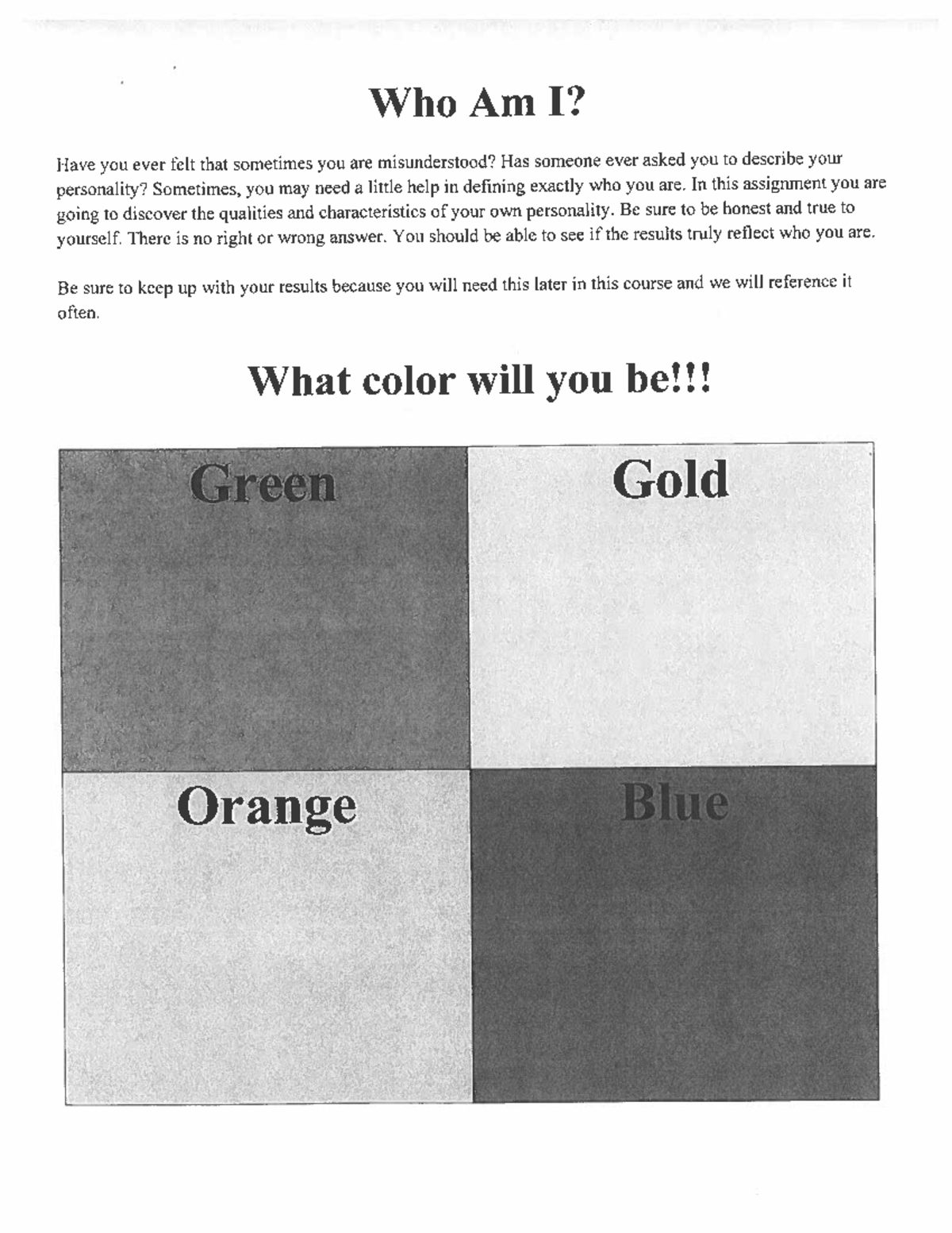 Who am I-assignment-8-13-24-part 2 - Who Am I? Have you ever felt that ...