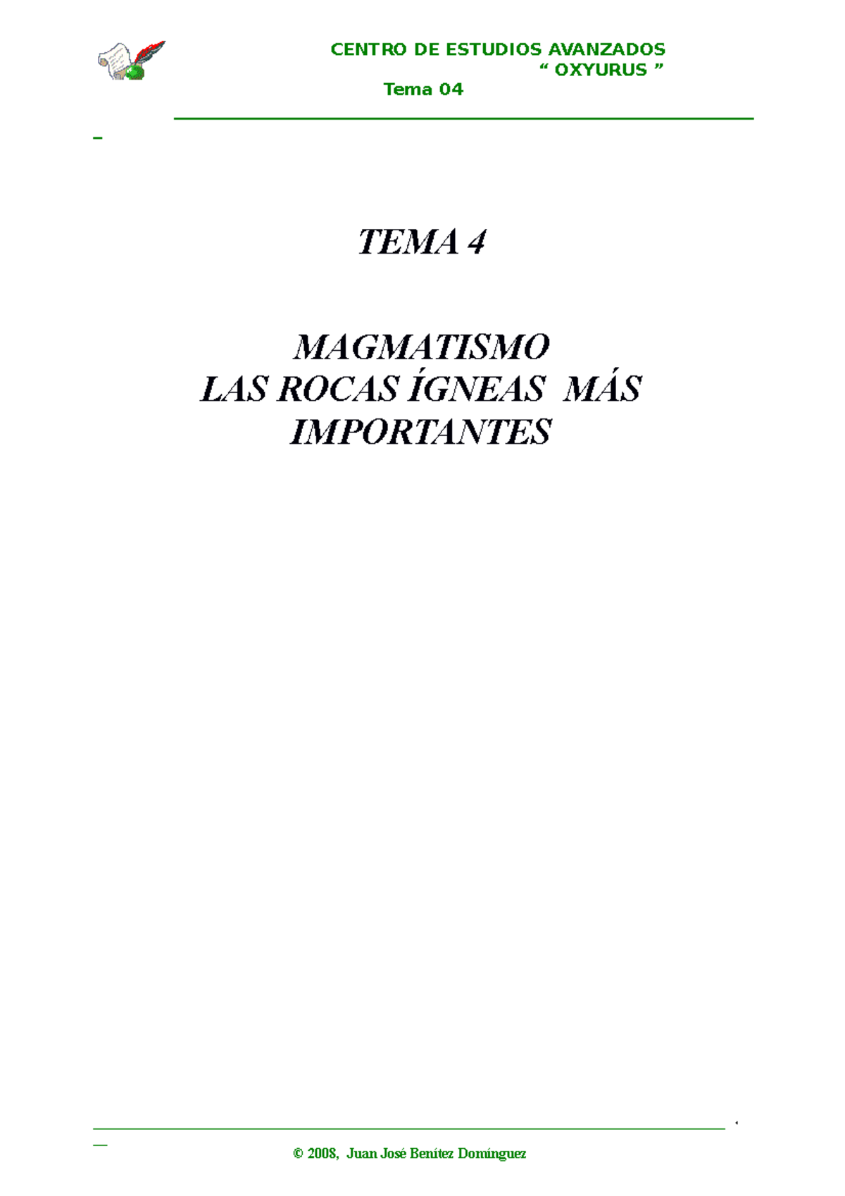 TEMA 04 - Apuntes completos temas biologia - “ OXYURUS ” Tema 04 _ TEMA ...