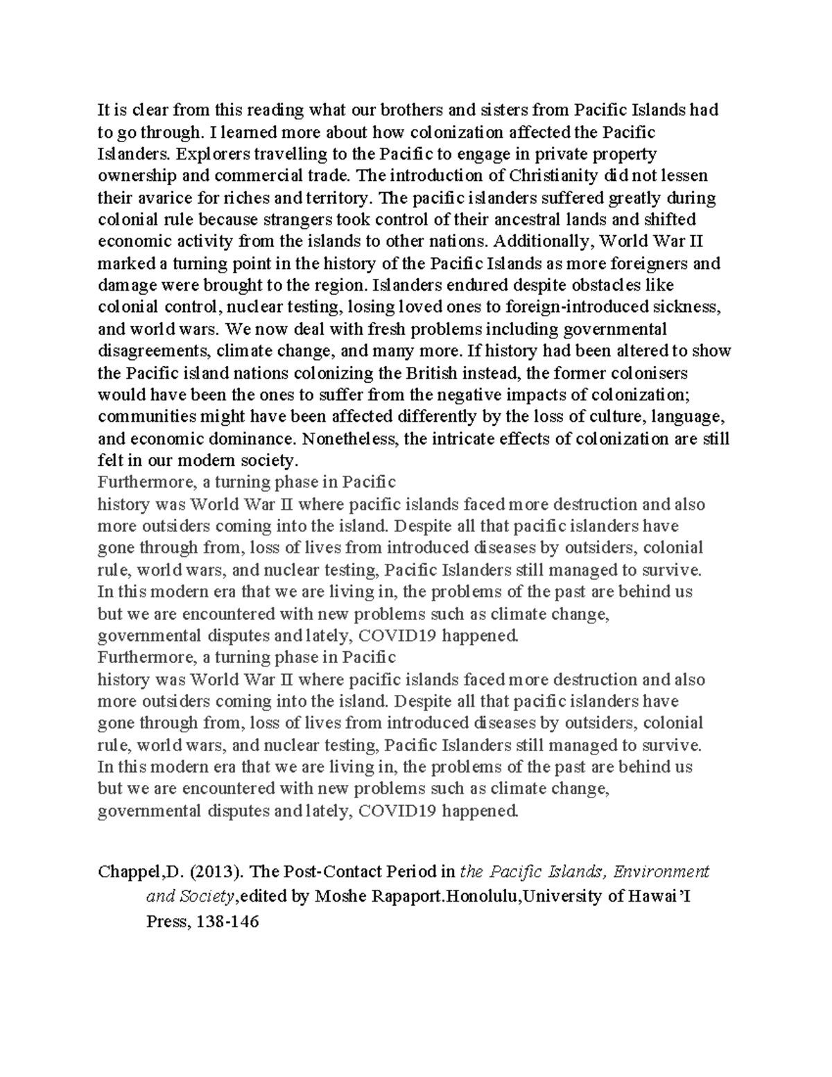 UU204- TDF 2 - Tutorial work in talanoa discussion forum - It is clear ...