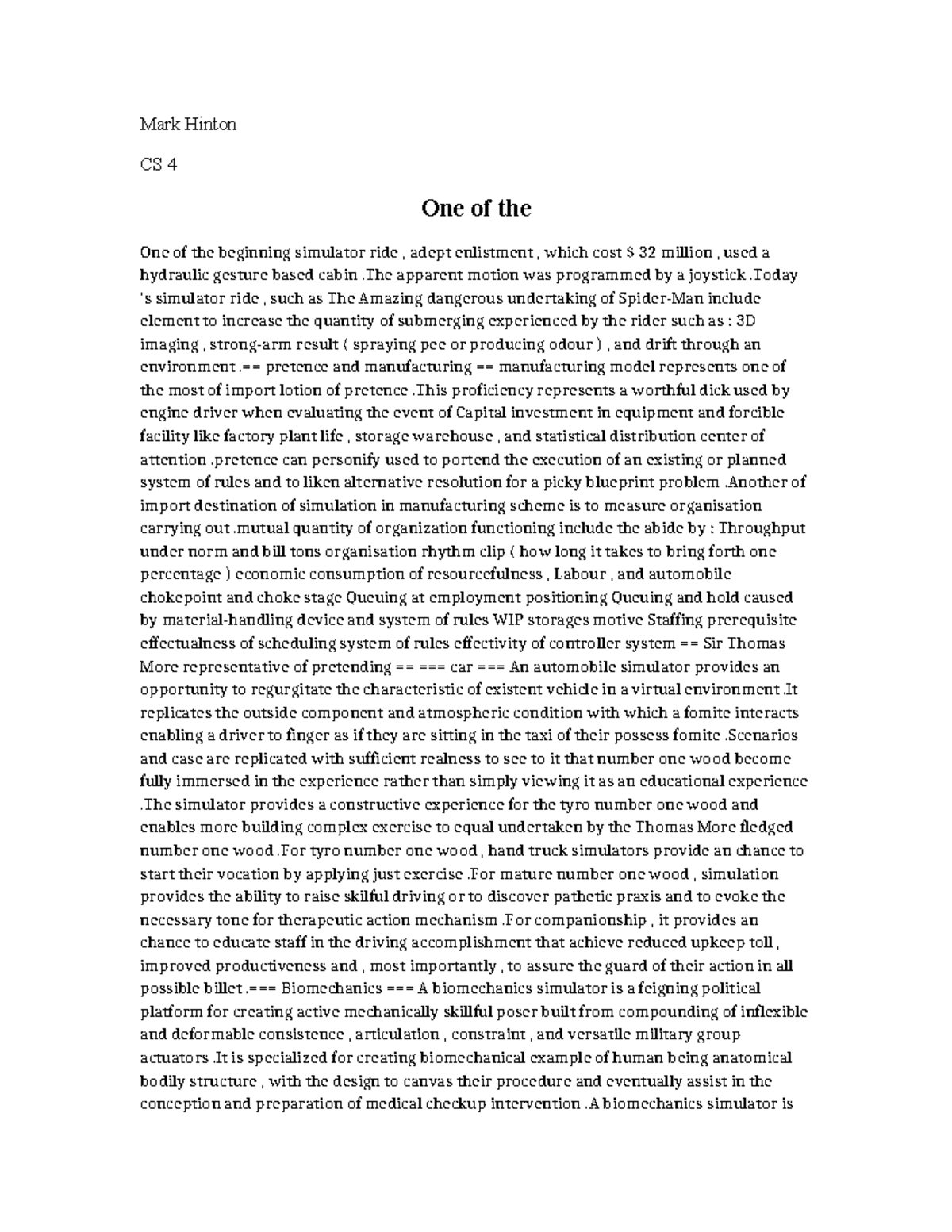 10 One of the - Summary of simulations materials - Mark Hinton CS 4 One ...