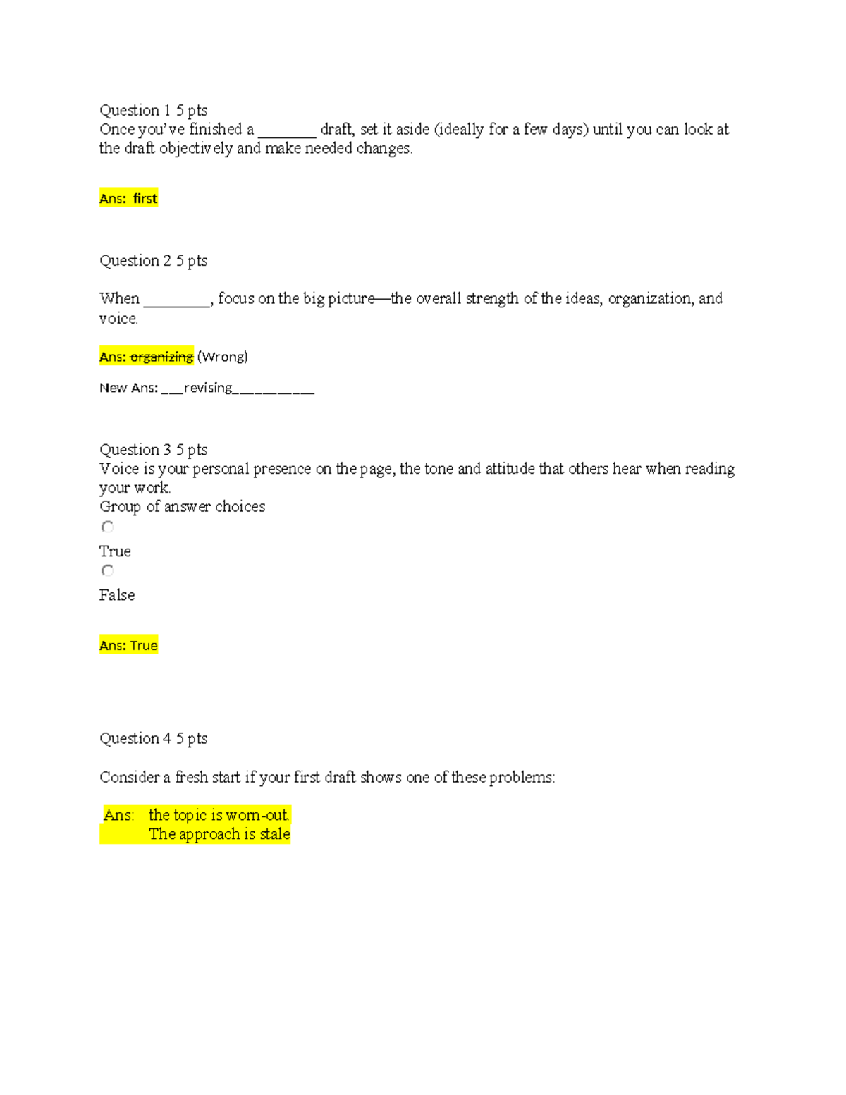 Chap 5-6 quiz - 687948 - Question 1 5 pts Once you’ve finished a ...