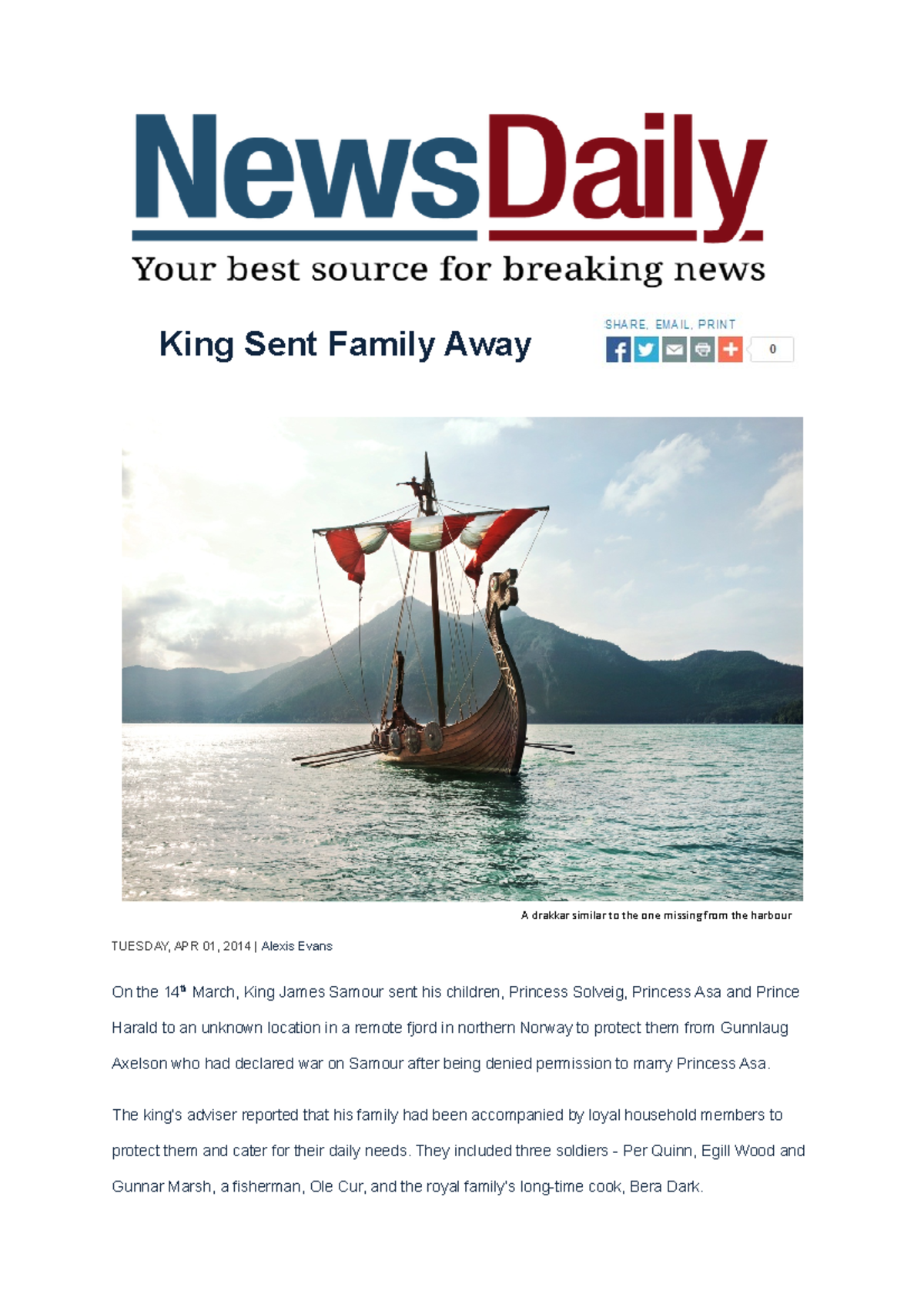 Icefall.King Sent Family Away-2 - King Sent Family Away TUESDAY, APR 01 ...