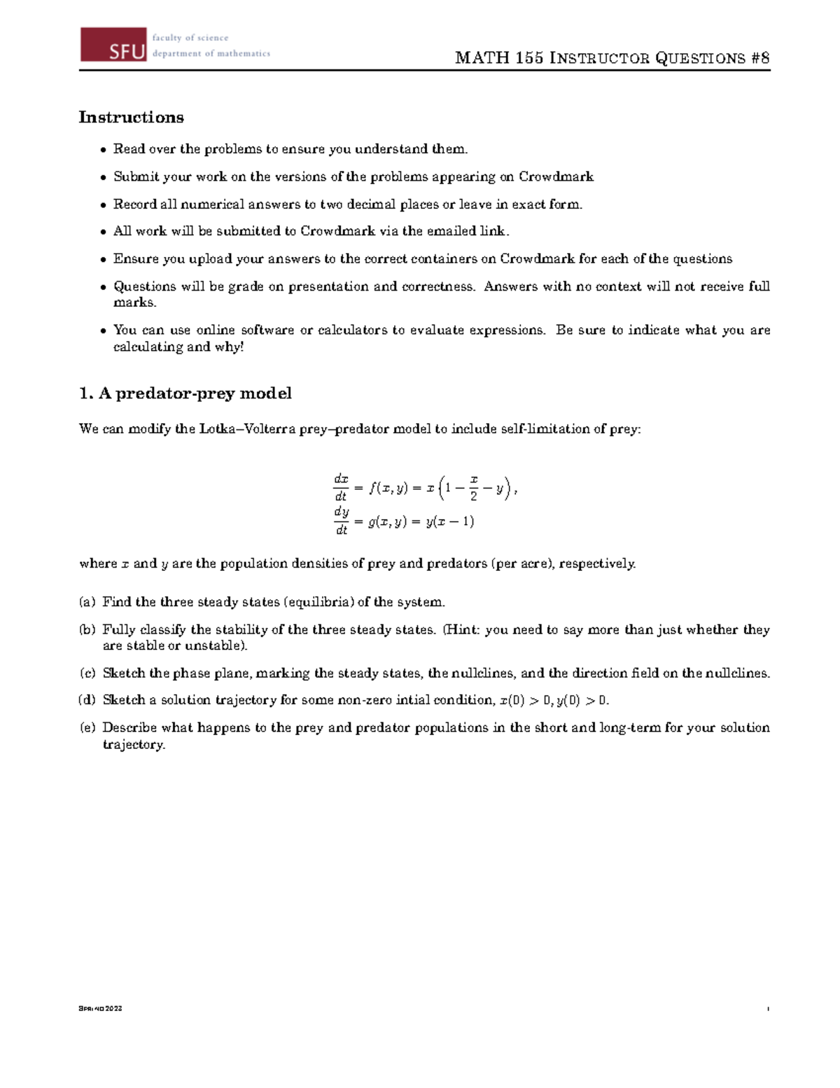 IQ 8 - Homework - MATH 155 INSTRUCTOR QUESTIONS Instructions Read over ...