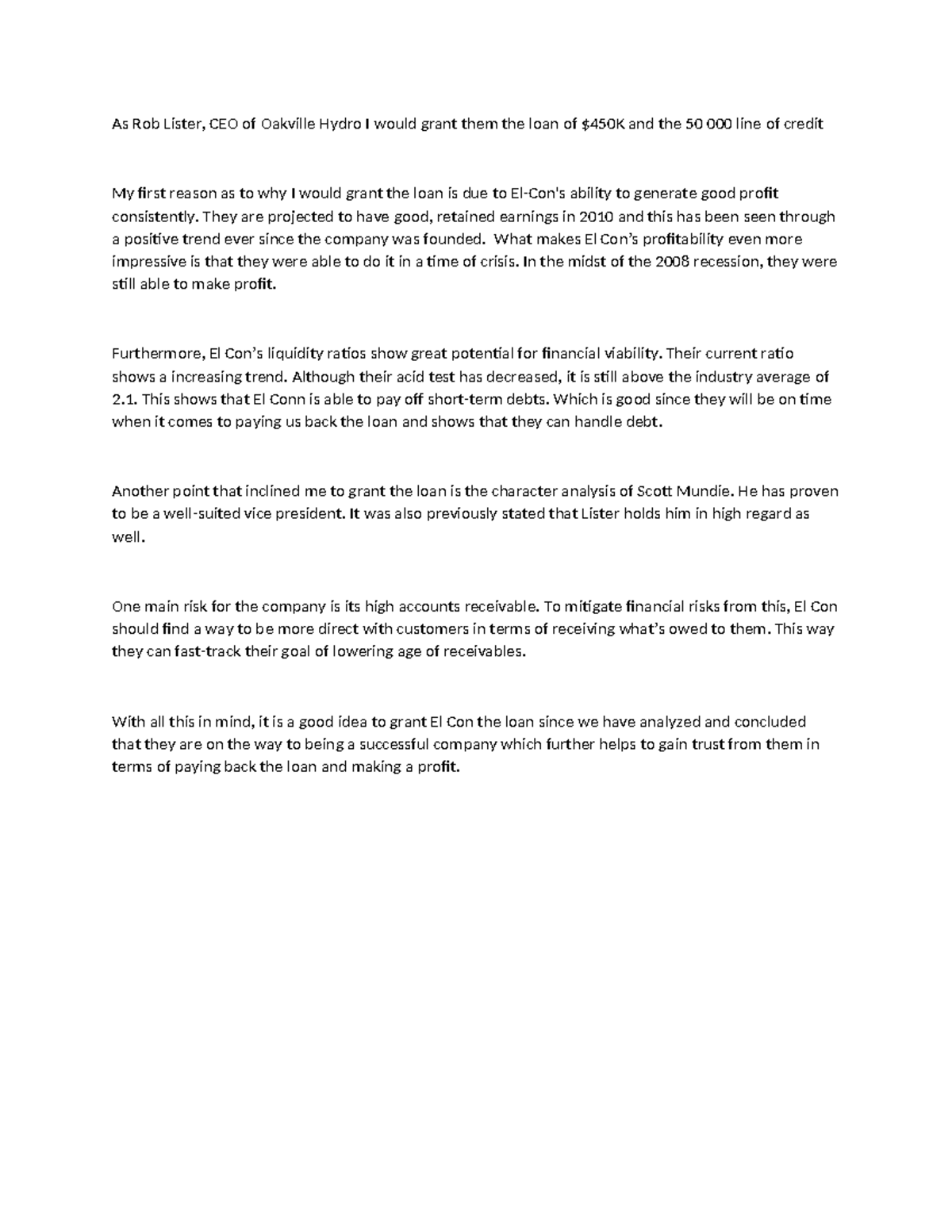Document - El con artist notes from 2015 - As Rob Lister, CEO of ...