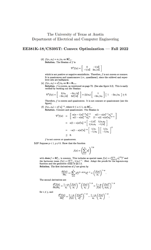 Convex practice 127 - ECE 381k - Studocu