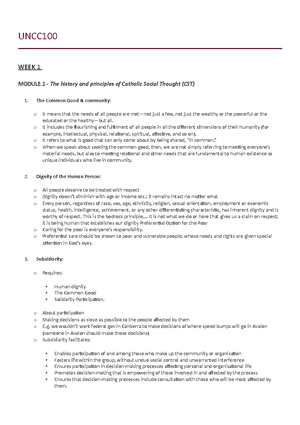 [Solved] What is the definition of the CST principle of the common good ...