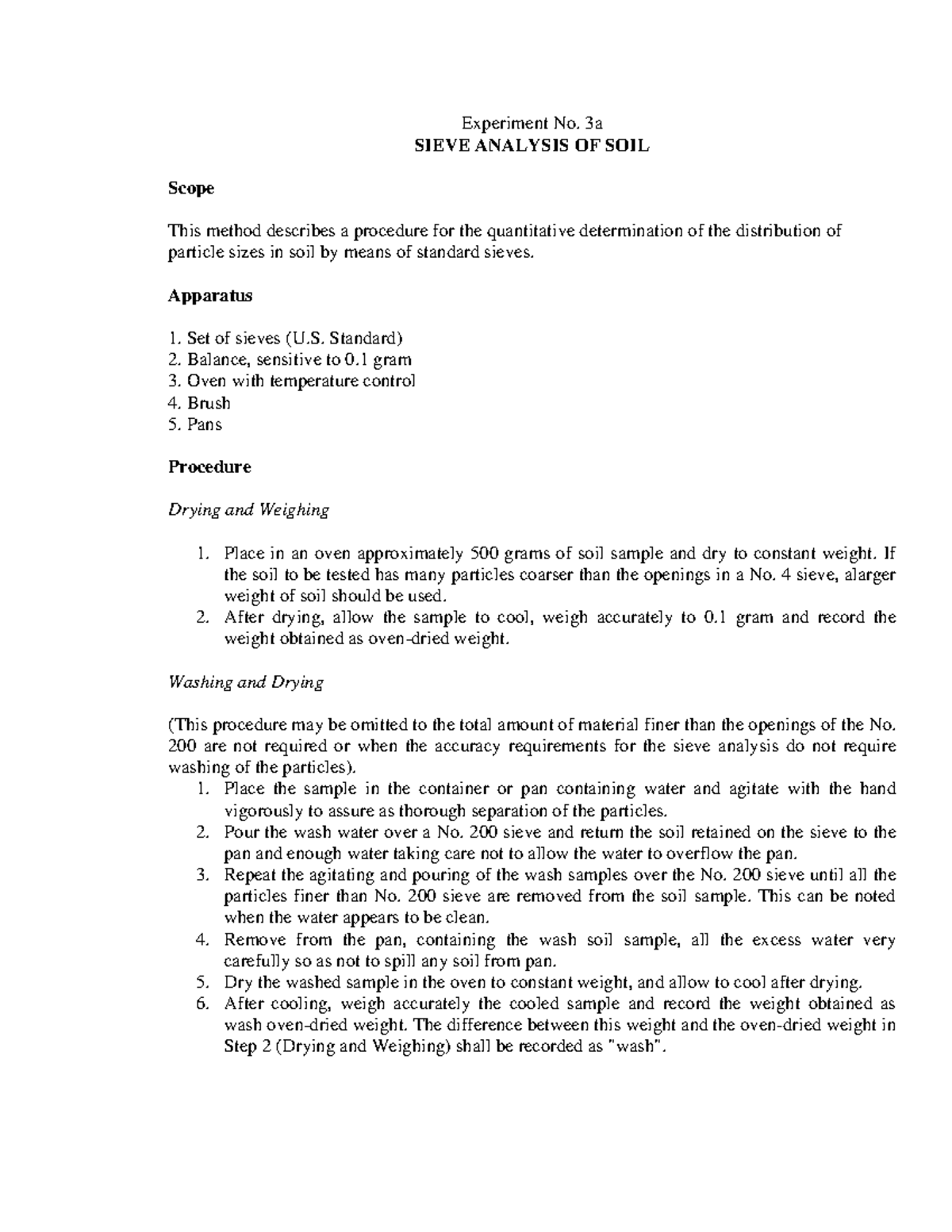 Experiment-No-3a - CE161 EXPERIMENT 3A - Experiment No. 3a SIEVE ...