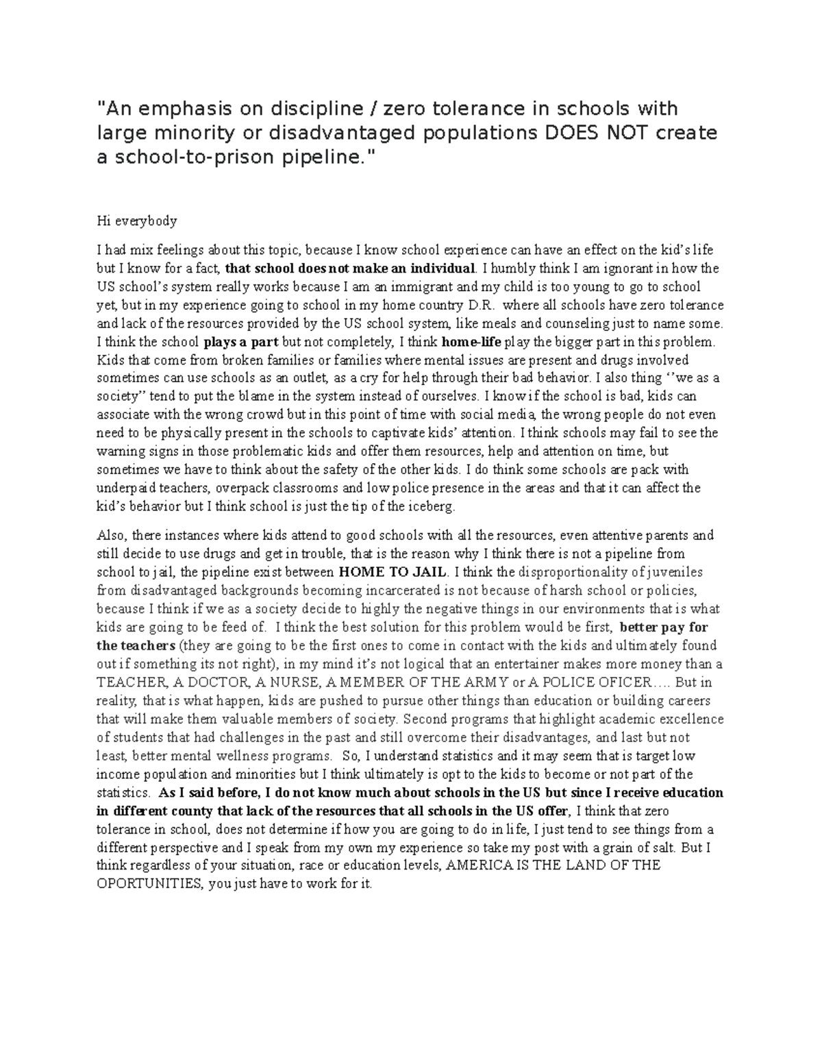 Discussion 6 - Discussion module 6 - JUS101 - SNHU - Studocu