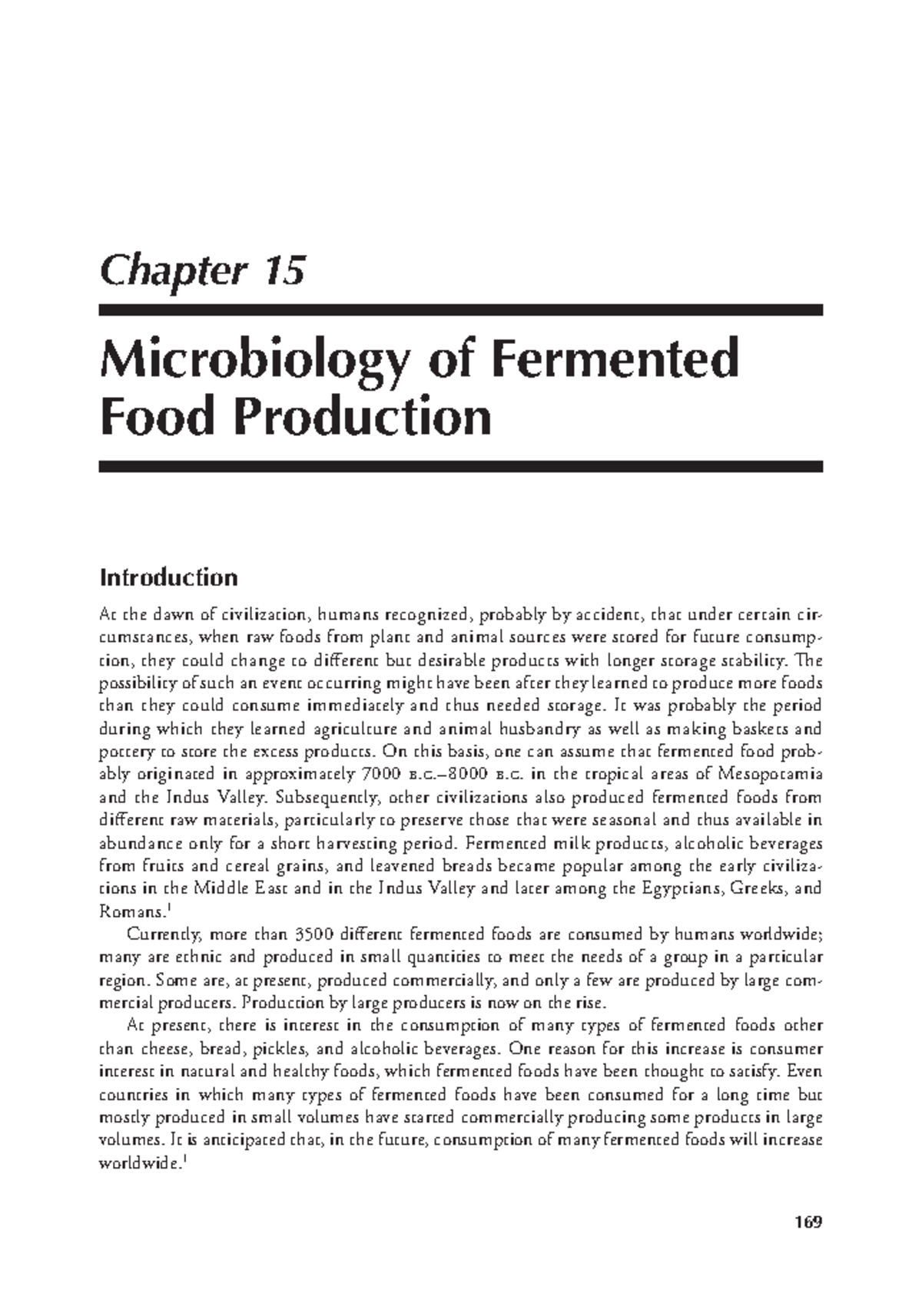 Chapter 15 - Food Microbiology - 169 Chapter 15 Microbiology of ...