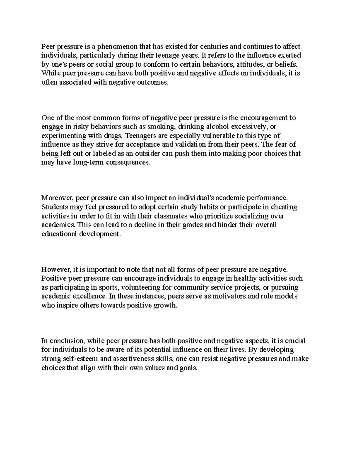 Peer pressure - Read it to know more! - Peer pressure is a phenomenon ...