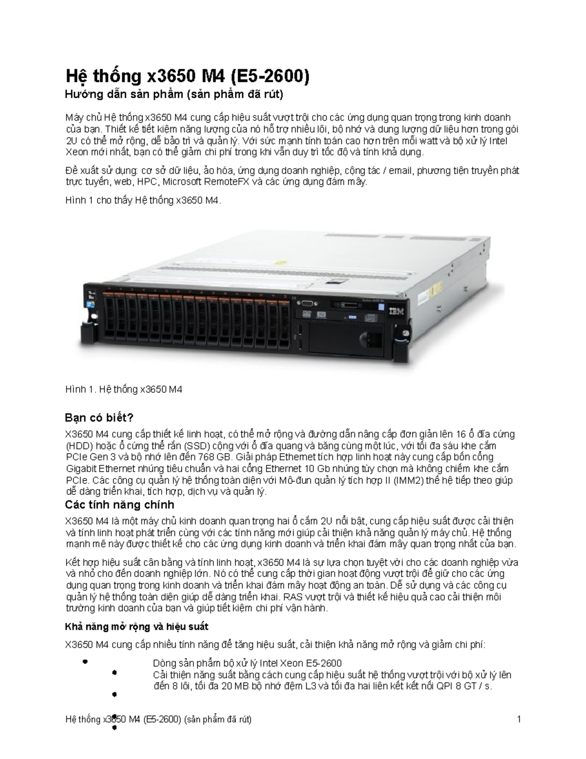 Hệ thống x3650 M4 - tai lieu btl - Hệ thống x3650 M4 (E5-2600) Hướng ...