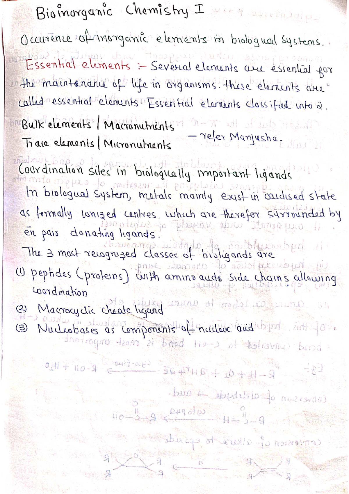 Bioinorganic Chemistry 1 - chemistry - Studocu