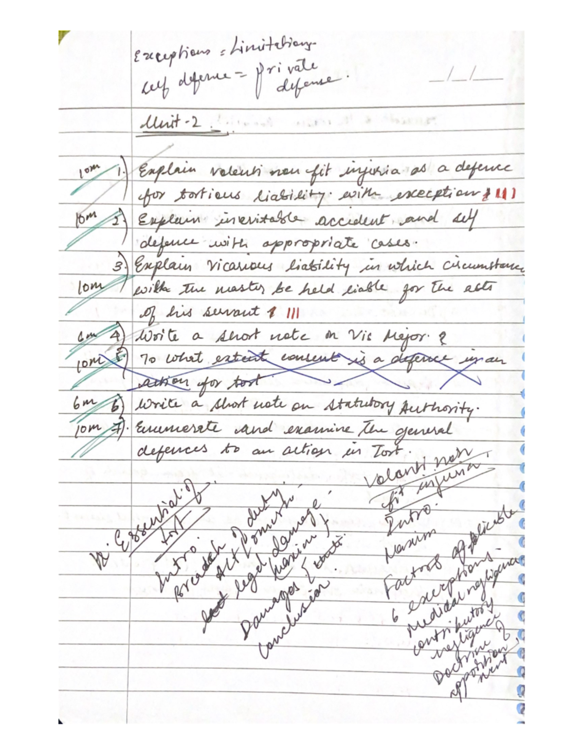 Unit-2 Part -1 Defences - Bba.llb - Studocu