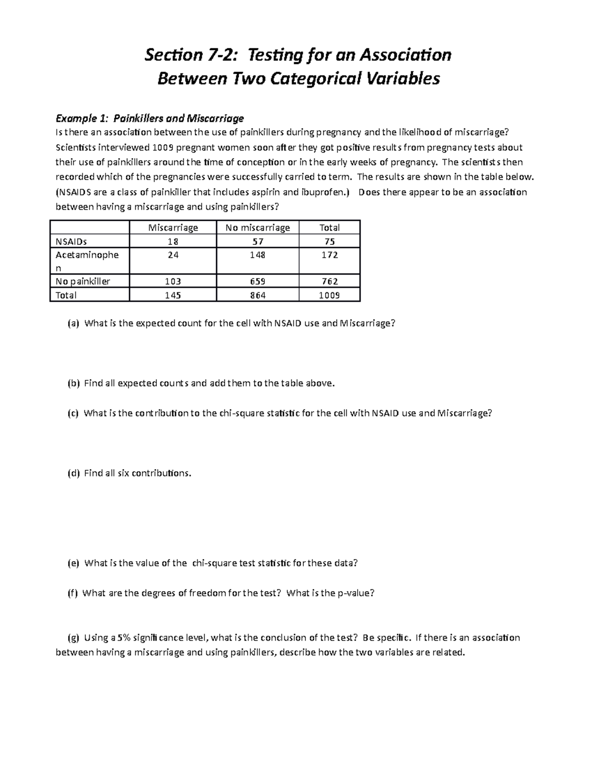 Sec7-2Examples - assignment - Section 7-2: Testing for an Association ...