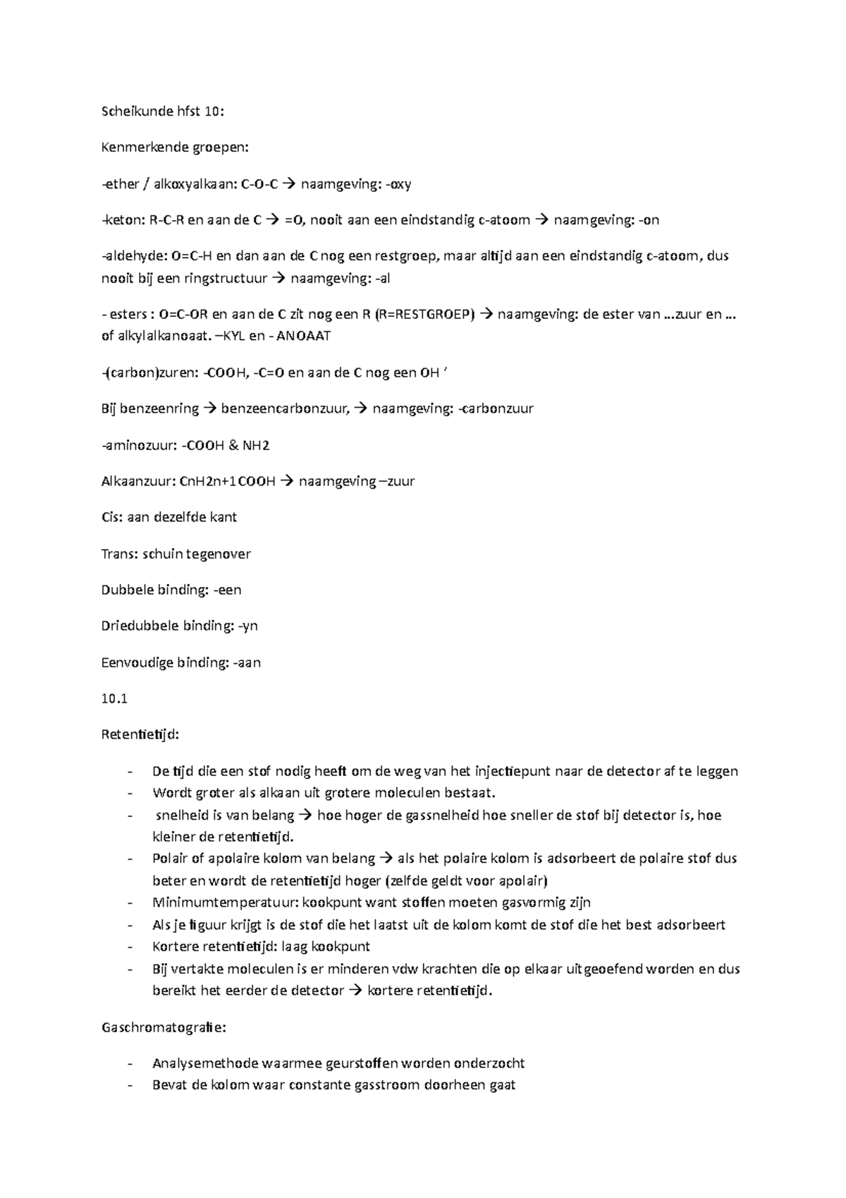 Scheikunde hfst 10 - samenvatting hoofdstuk 10 vwo chemie - Scheikunde ...