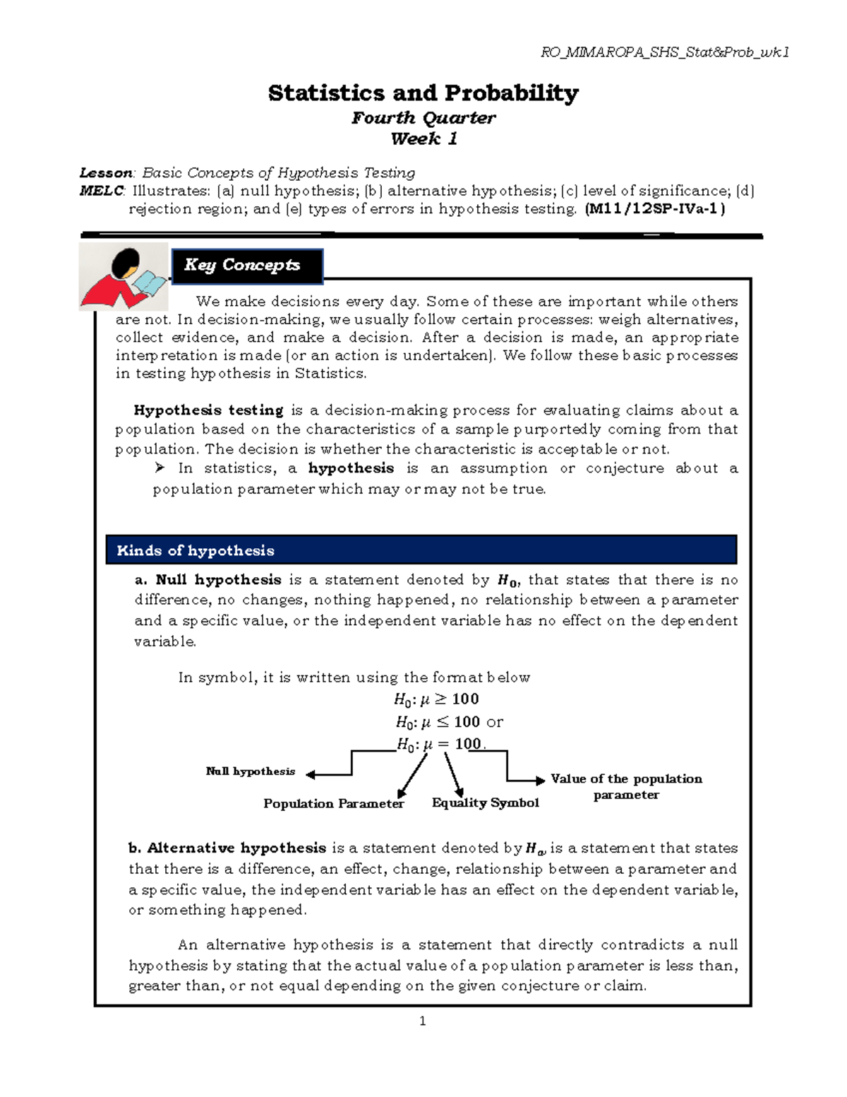 WEEK 1.2 SENIOR HIGH SCHOOL STATISTICS AND PROBABILITY - Kinds of ...