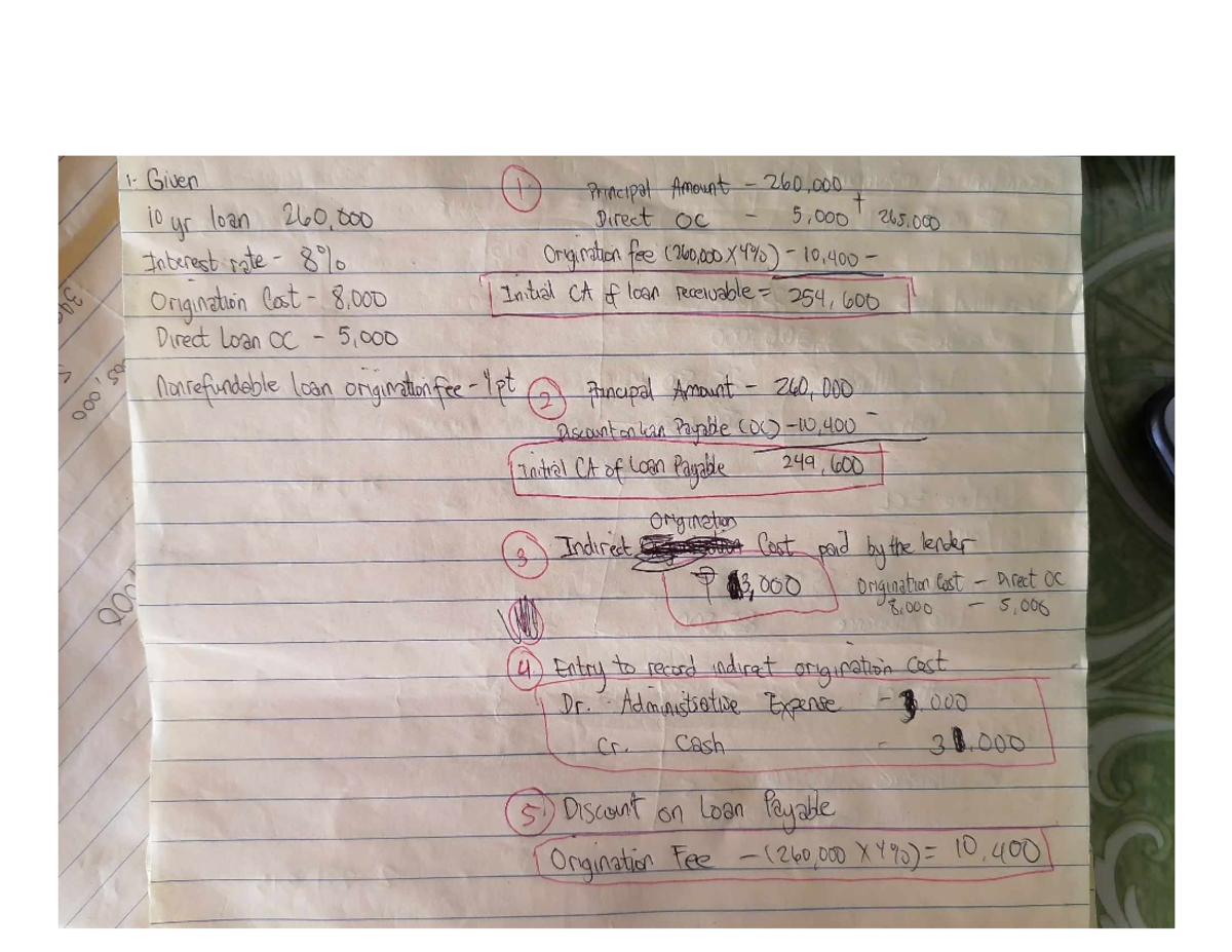 Accounting 102 Solution Week 2 Assignment - i Given 10 yr loan Direct ...